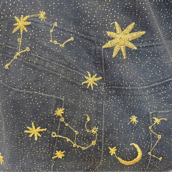 Endless Rose | Tops | New Embroidered Constellation Sheer Chiffon And ...